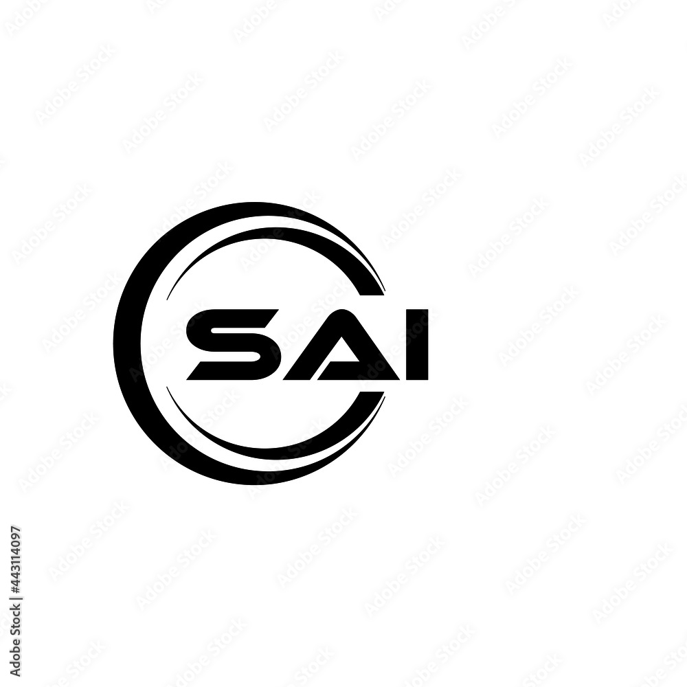 SAI letter logo design with white background in illustrator, vector ...