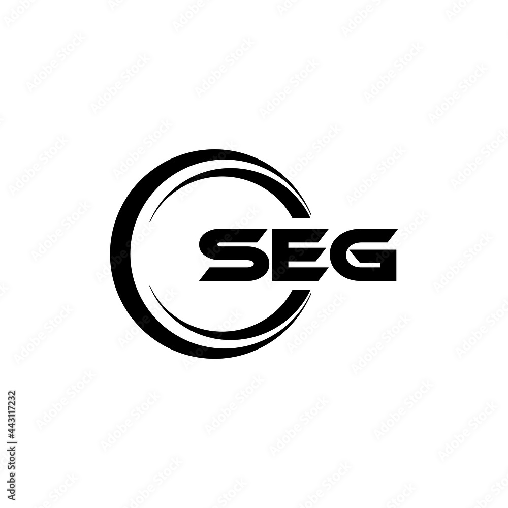 SEG letter logo design with white background in illustrator, vector ...