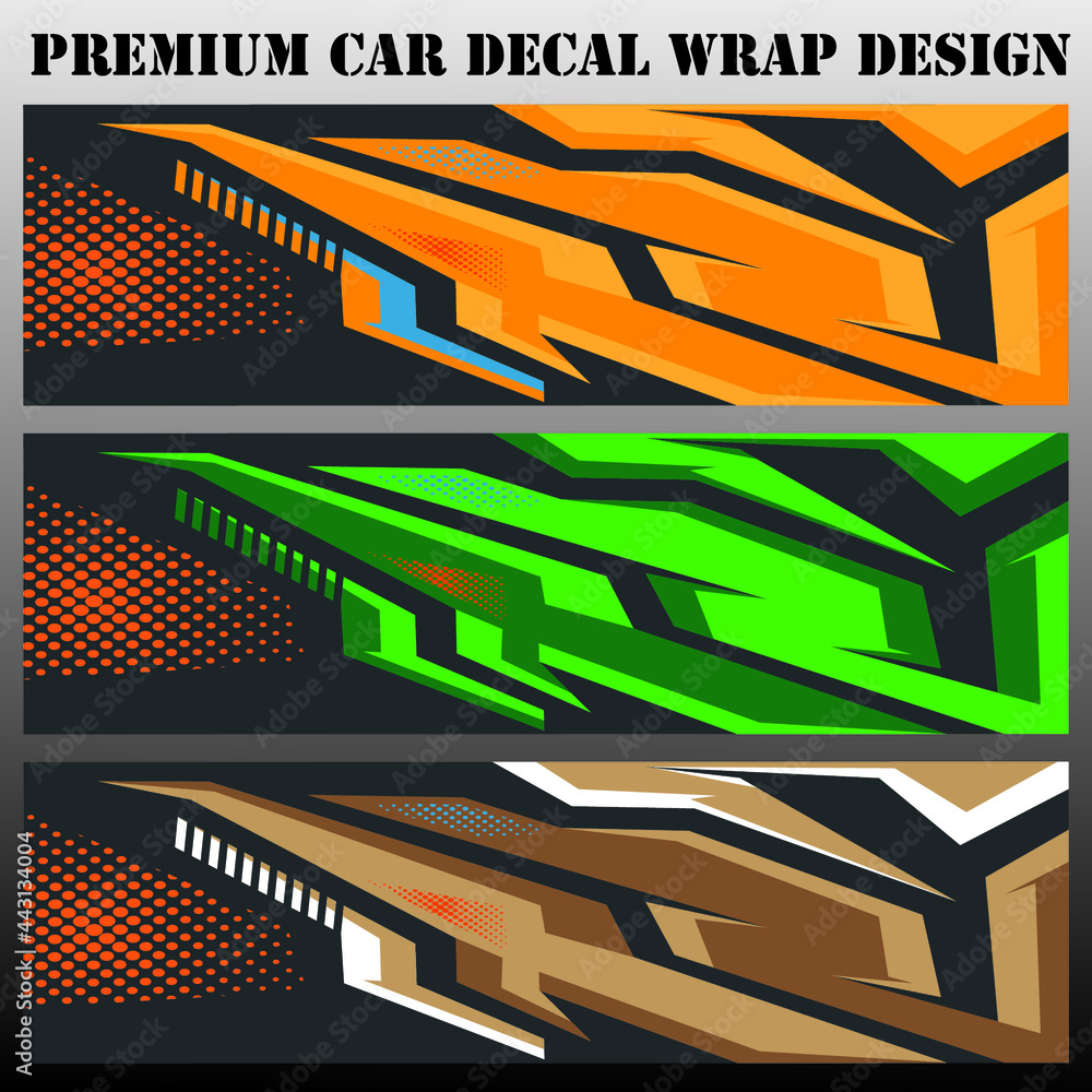 Car wrap decal designs. Abstract racing and sport background for racing ...