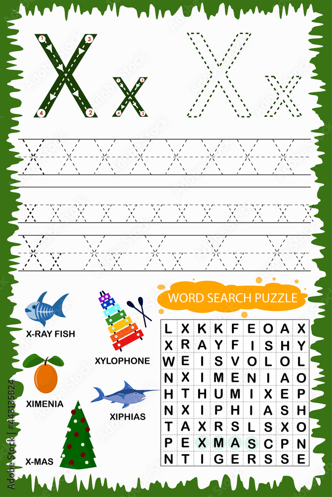 educational worksheet for children learning the English alphabet ...