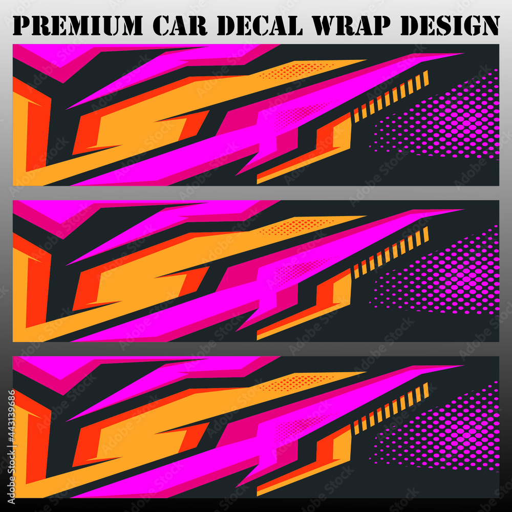 Car wrap decal designs. Abstract racing and sport background for racing ...