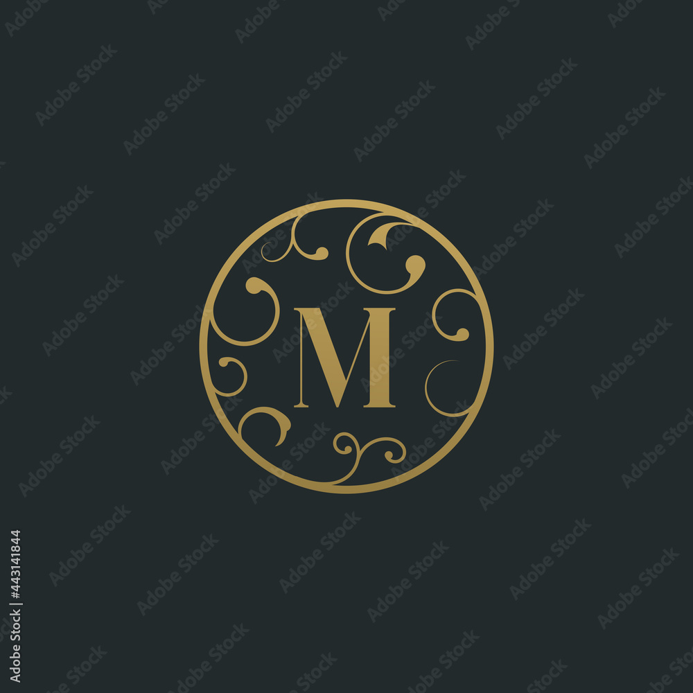 Artistic letter M vector logo design Stock Vector | Adobe Stock