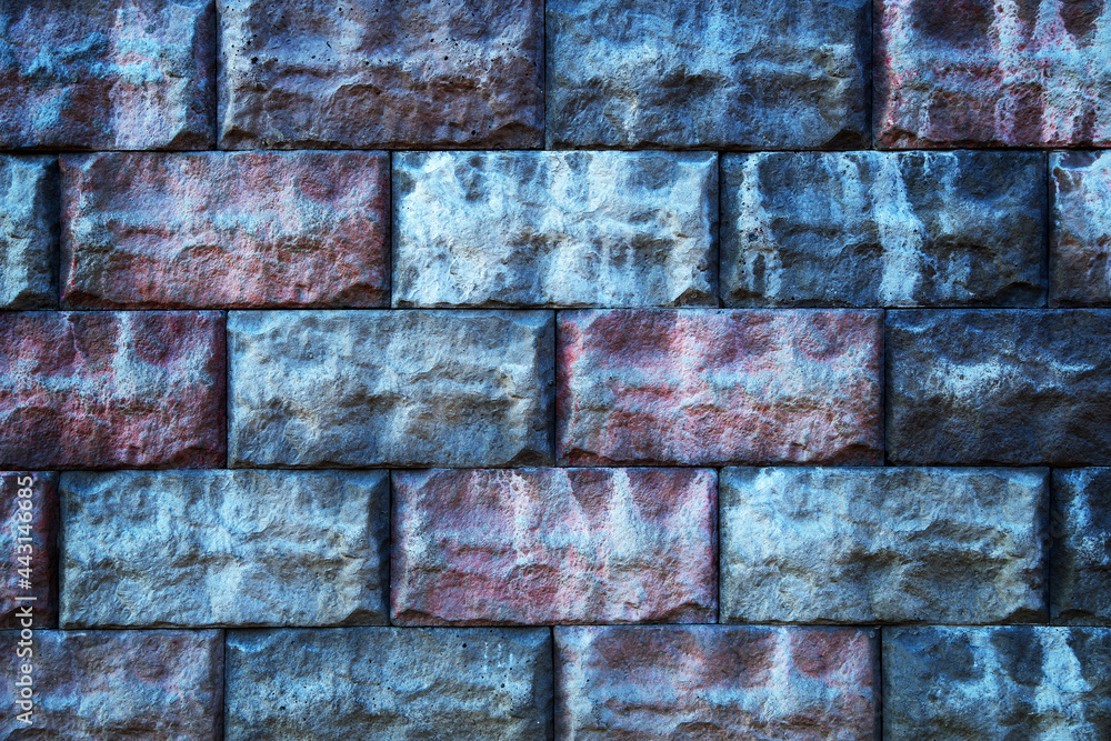 Abstract stone tile texture brick wall background. Vintage multicolor ...