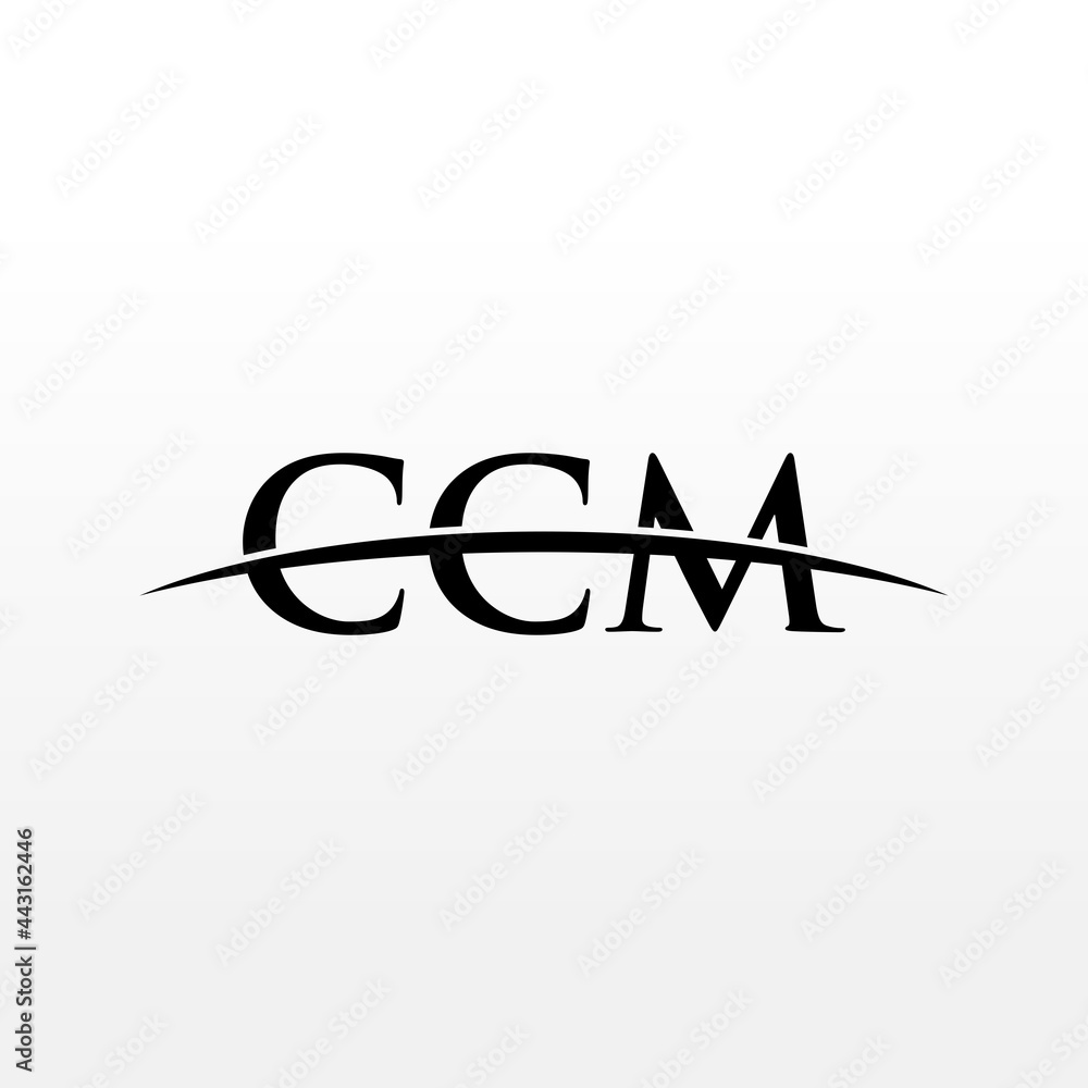 CCM initial overlapping movement swoosh horizon, logo design ...