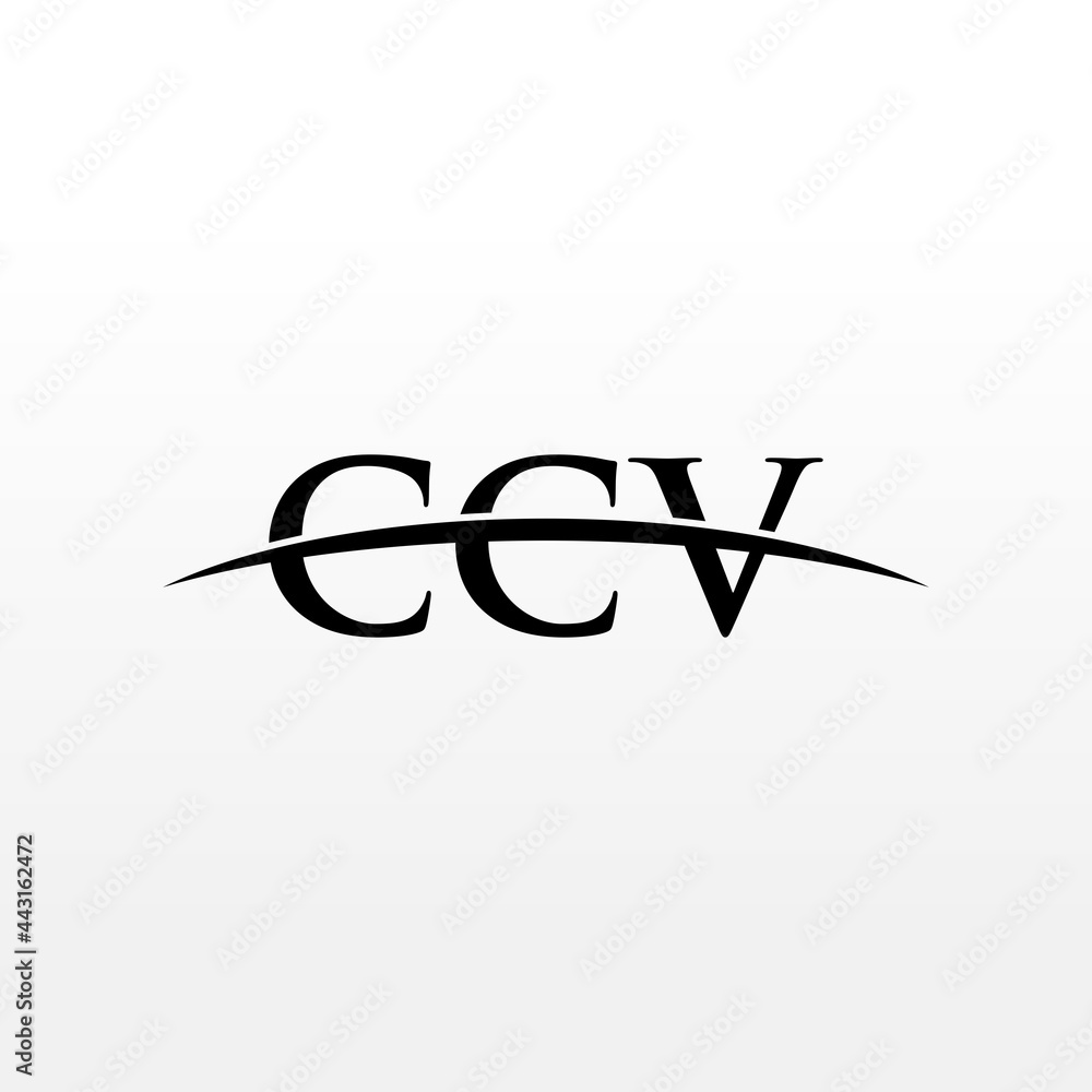 CCV initial overlapping movement swoosh horizon, logo design ...