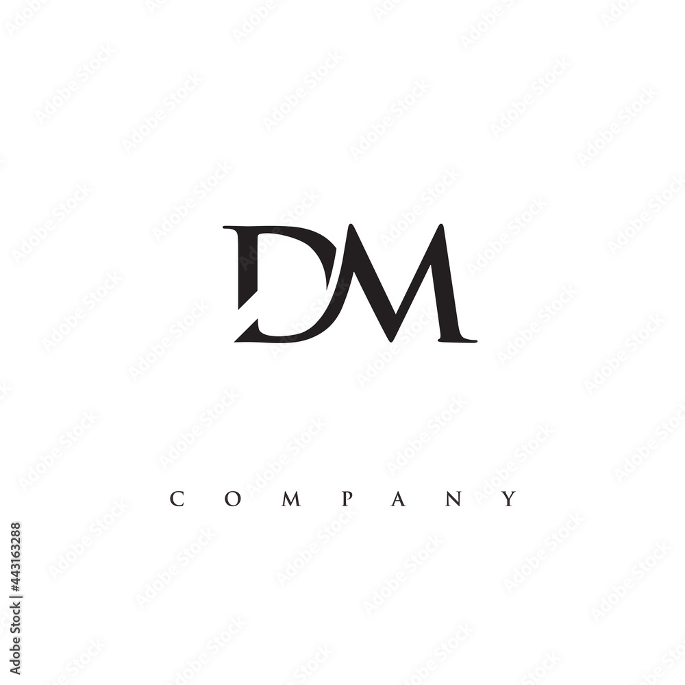 Initial DM logo design vector Stock Vector | Adobe Stock