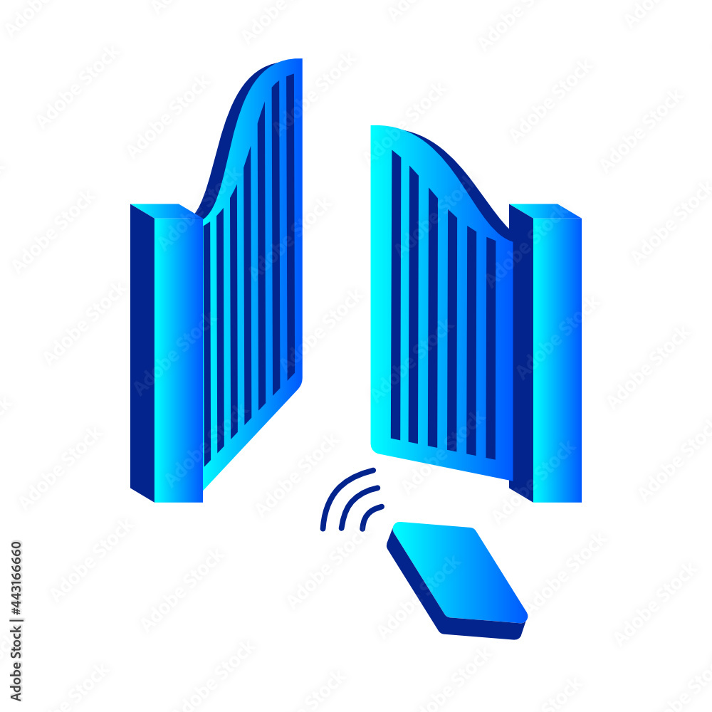 Gate Illustration Stock Vector | Adobe Stock