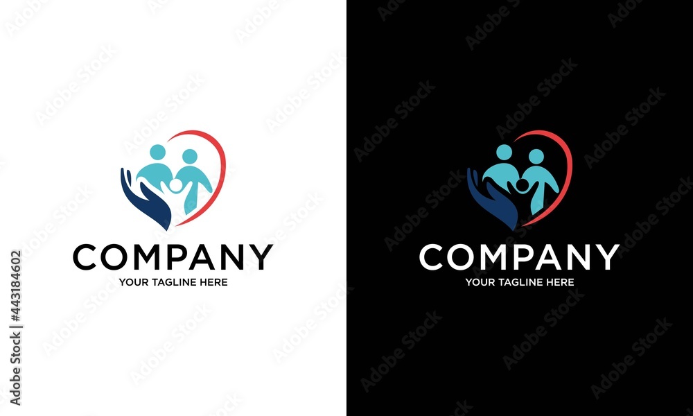 logo with the concept of family care, protecting humanity Stock Vector ...