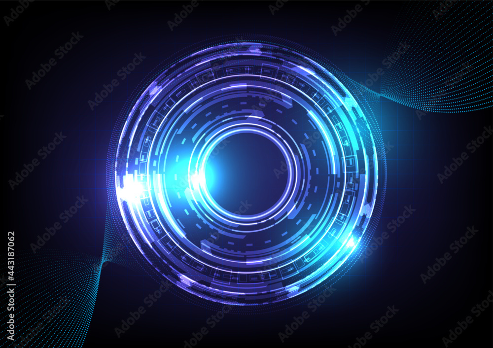 Abstract hologram high tech background. Virtual reality technology ...