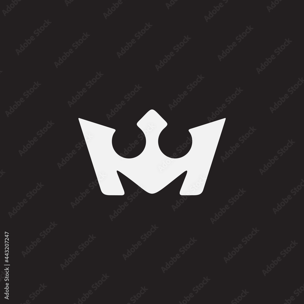 M letter crown logo design template Stock Vector | Adobe Stock