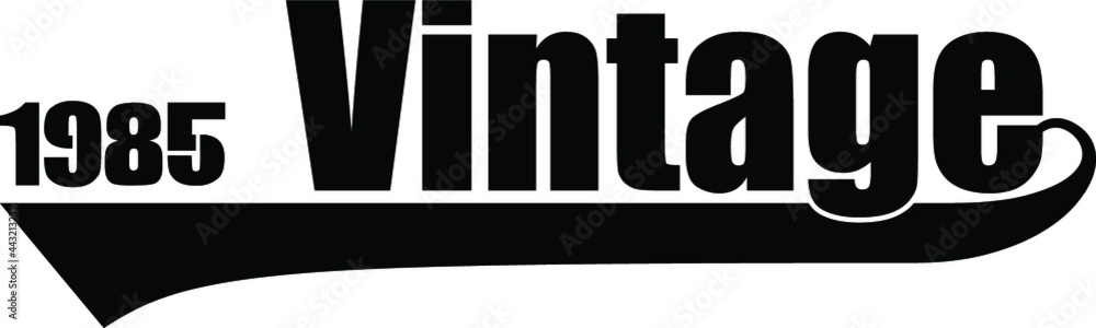 vintage 1985 Stock Vector | Adobe Stock