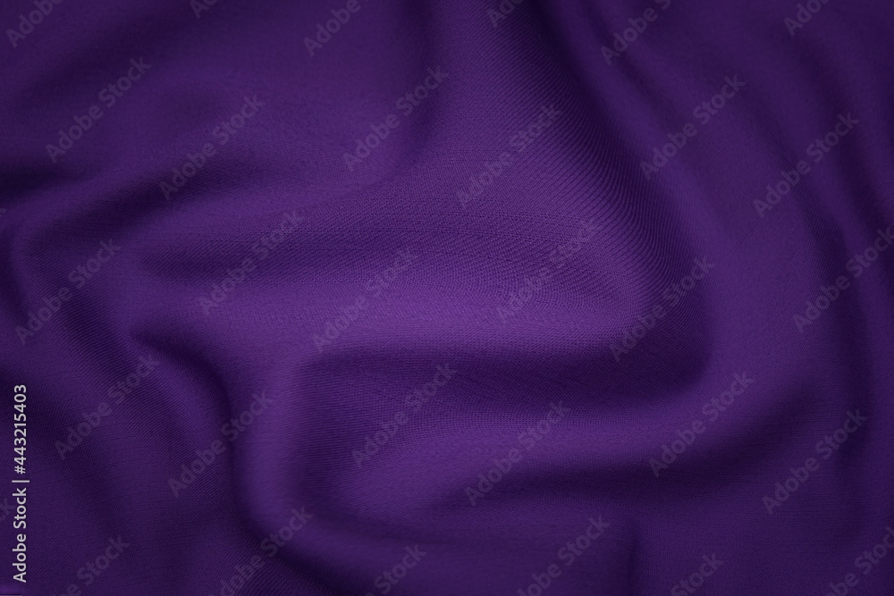 Beautiful elegant wavy violet purple satin silk luxury cloth fabric ...
