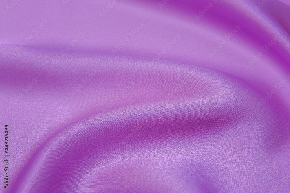 Beautiful elegant wavy violet purple satin silk luxury cloth fabric ...
