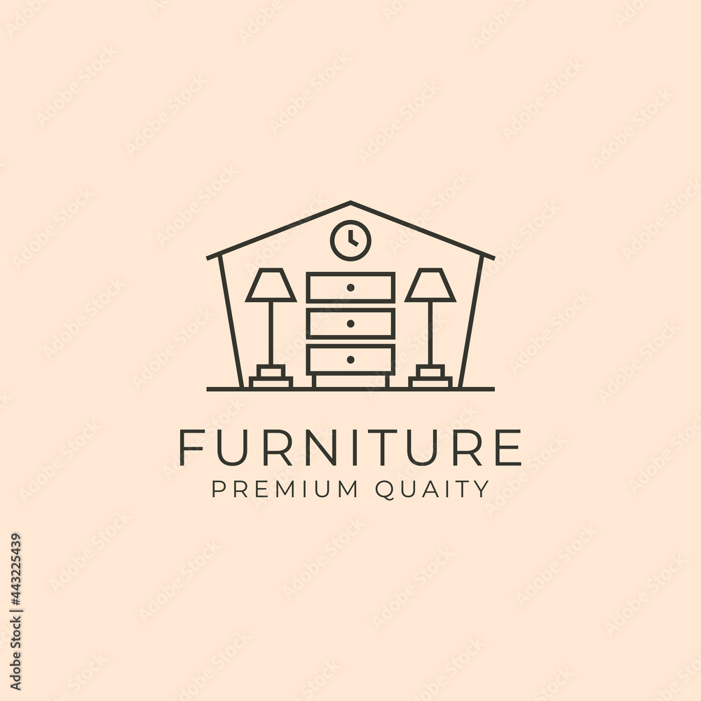 line art furniture logo vector idea Stock Vector | Adobe Stock
