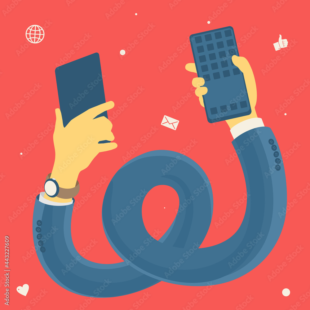 Vector Illustration Symbol Modern Communication Stock Vector | Adobe Stock