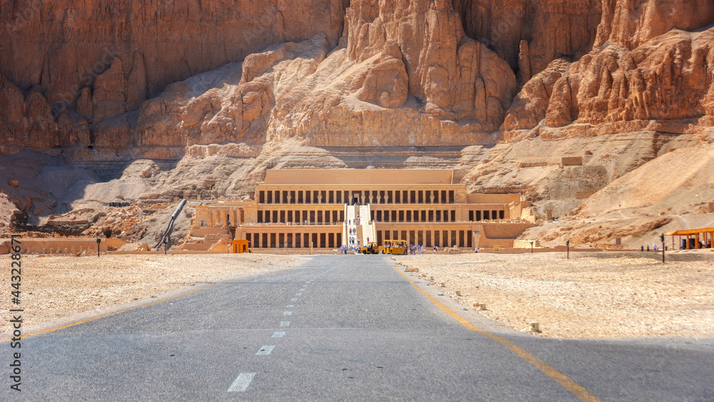 Deir al-Bahari Complex and the temple of Hatshepsut, Luxor, Egypt Stock ...