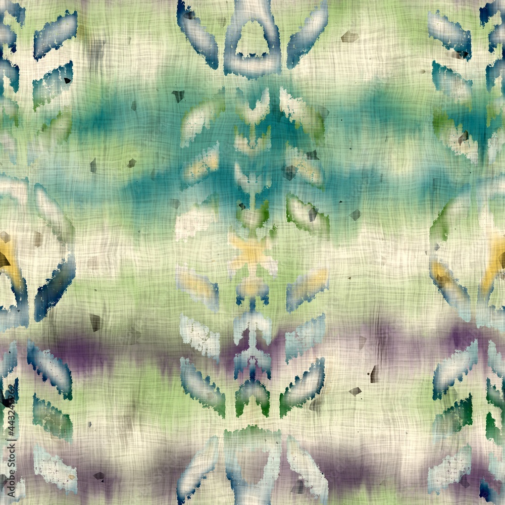 Seamless batik surface pattern swatch for print in cool pastel colors ...