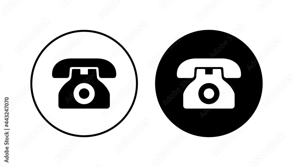 Telephone icon set. phone icon vector. Stock Vector | Adobe Stock