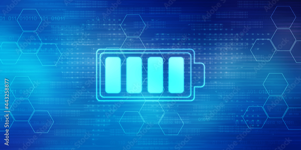 2d rendering Electrical energy and power supply source concept ...