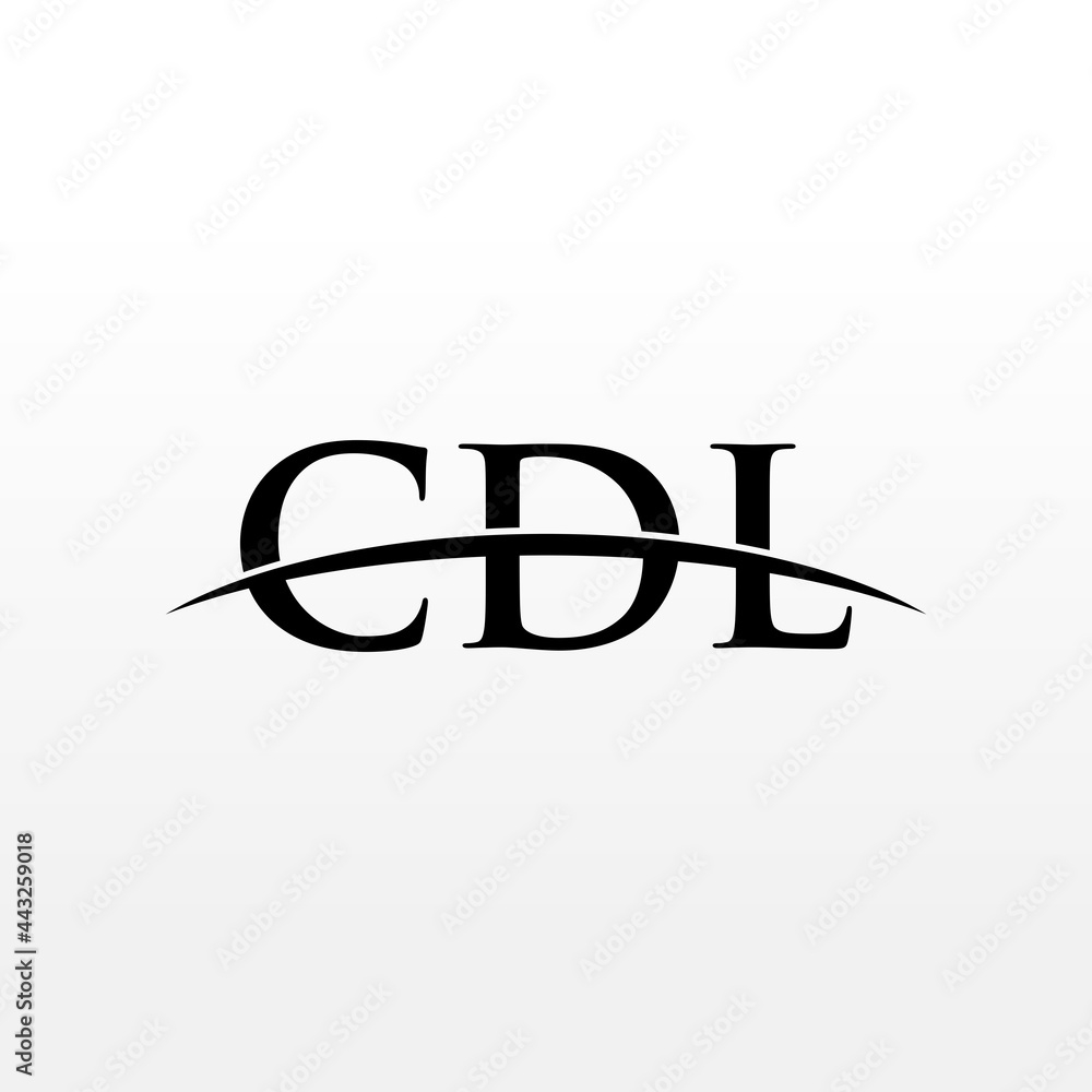 CDL initial overlapping movement swoosh horizon, logo design ...