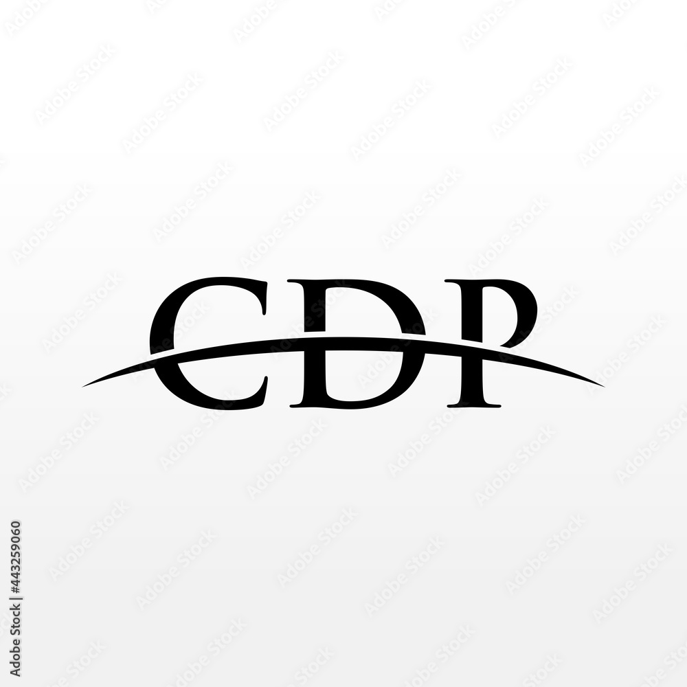 CDP initial overlapping movement swoosh horizon, logo design ...
