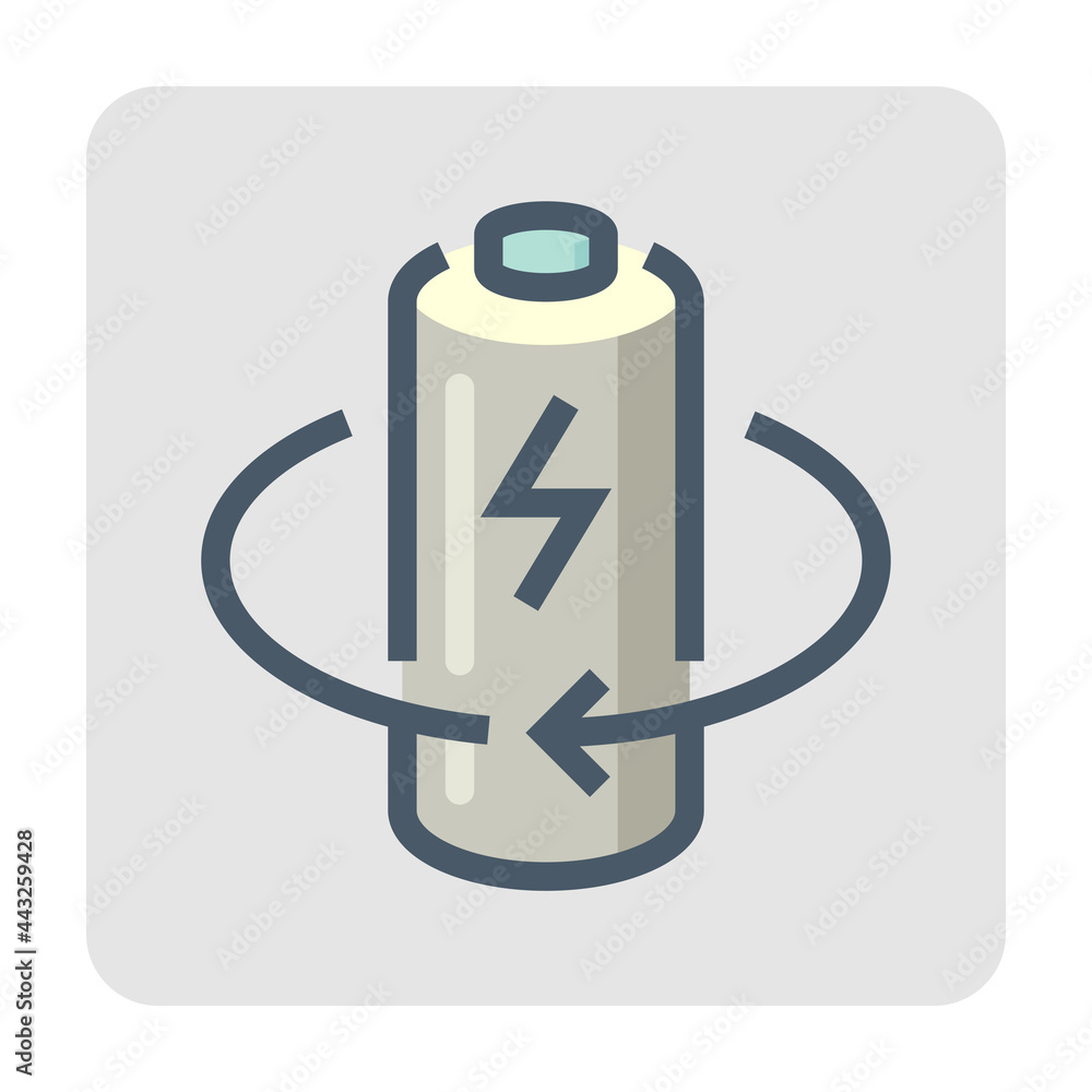 Battery cell charge vector icon design. That rechargeable battery or ...