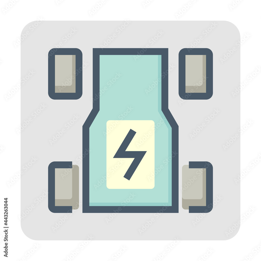 Chassis or base structure vector icon. Also called platform or ...