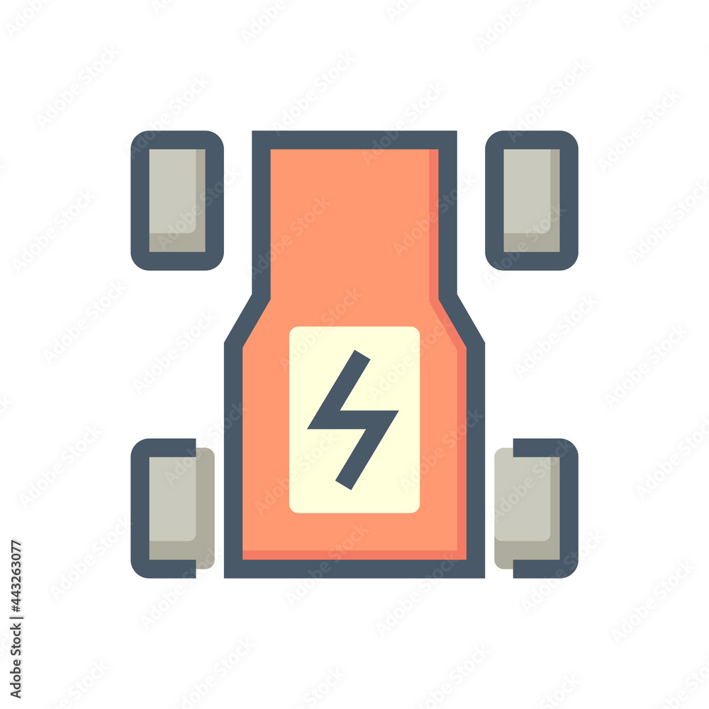Chassis or base structure vector icon. Also called platform or ...