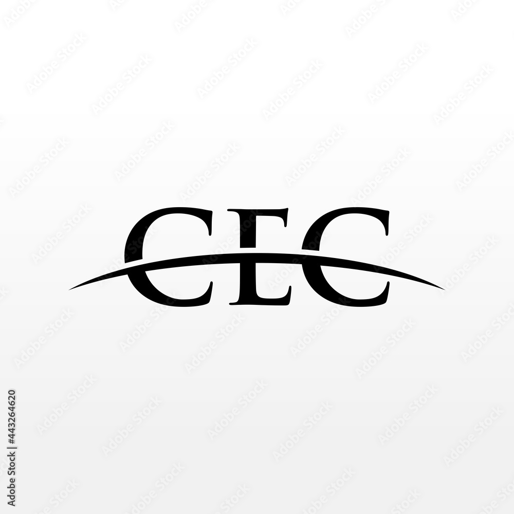 CEC initial overlapping movement swoosh horizon, logo design ...