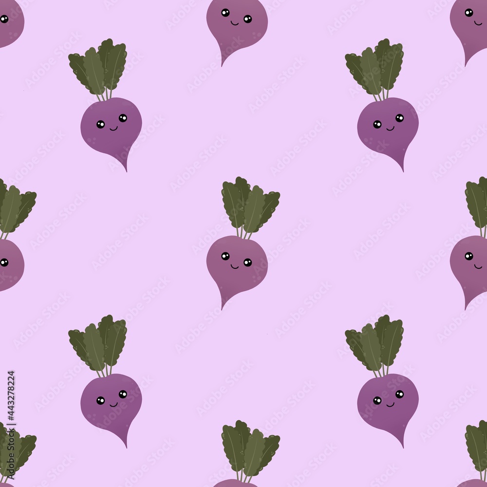 cute beetroot pattern for kids Stock Illustration | Adobe Stock