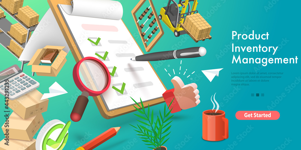 3D Vector Conceptual Illustration of Product Inventory Management ...
