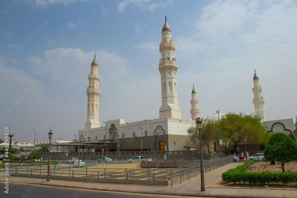 The Quba Mosque in Medina. It is the first mosque in Islam. Masjid Kuba ...
