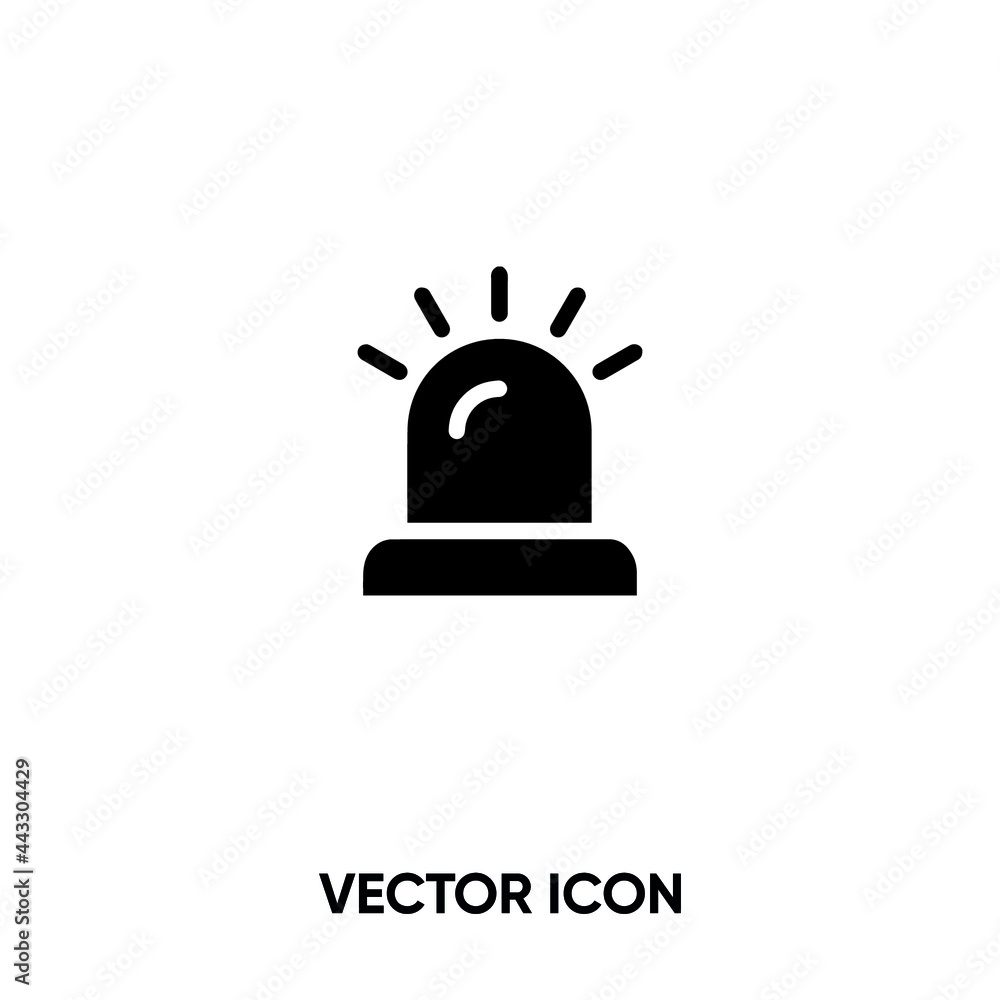 Alarm siren vector icon. Modern, simple flat vector illustration for ...