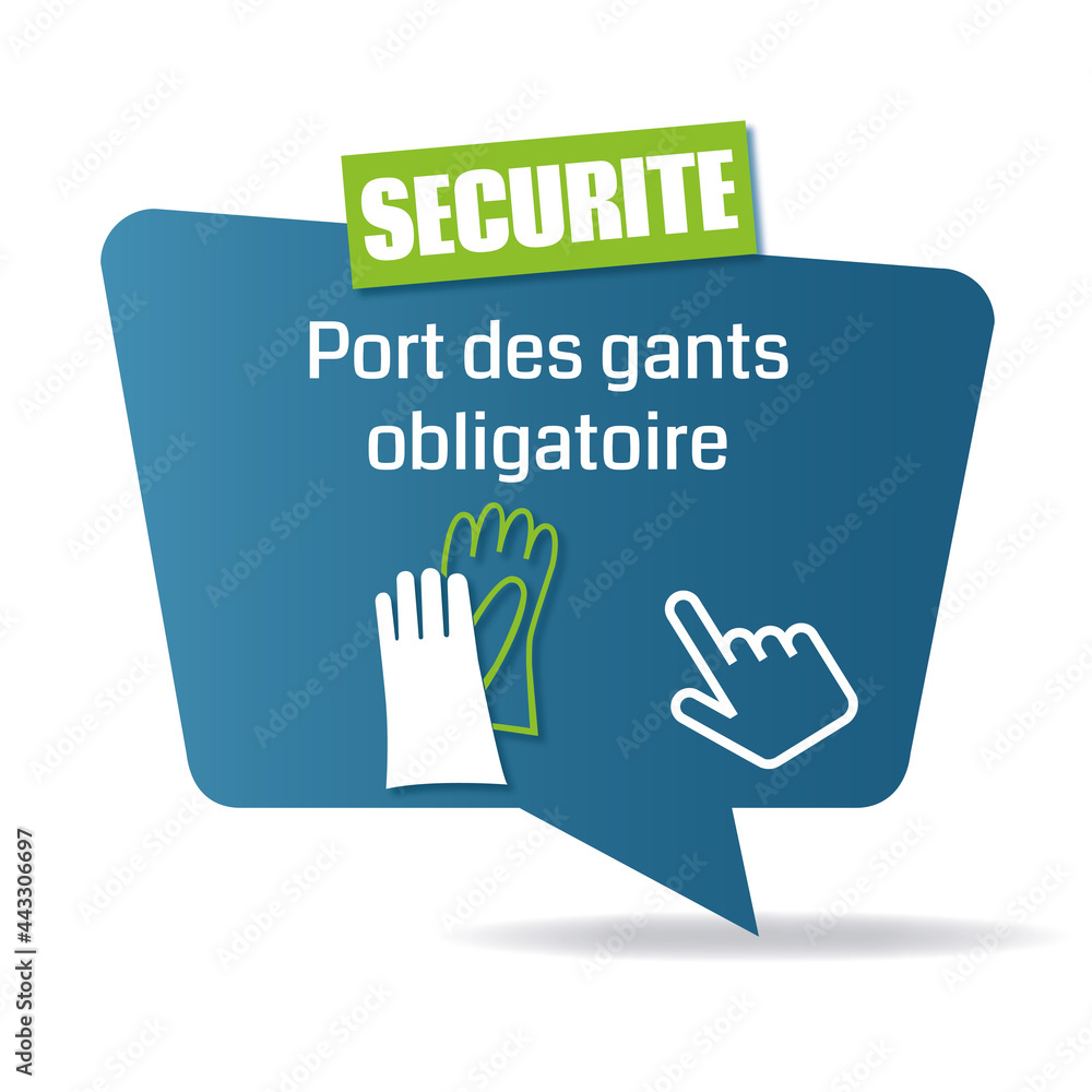 Logo port des gants obligatoire. Stock Vector | Adobe Stock Logo port des gants obligatoire. Stock Vector | Adobe Stock