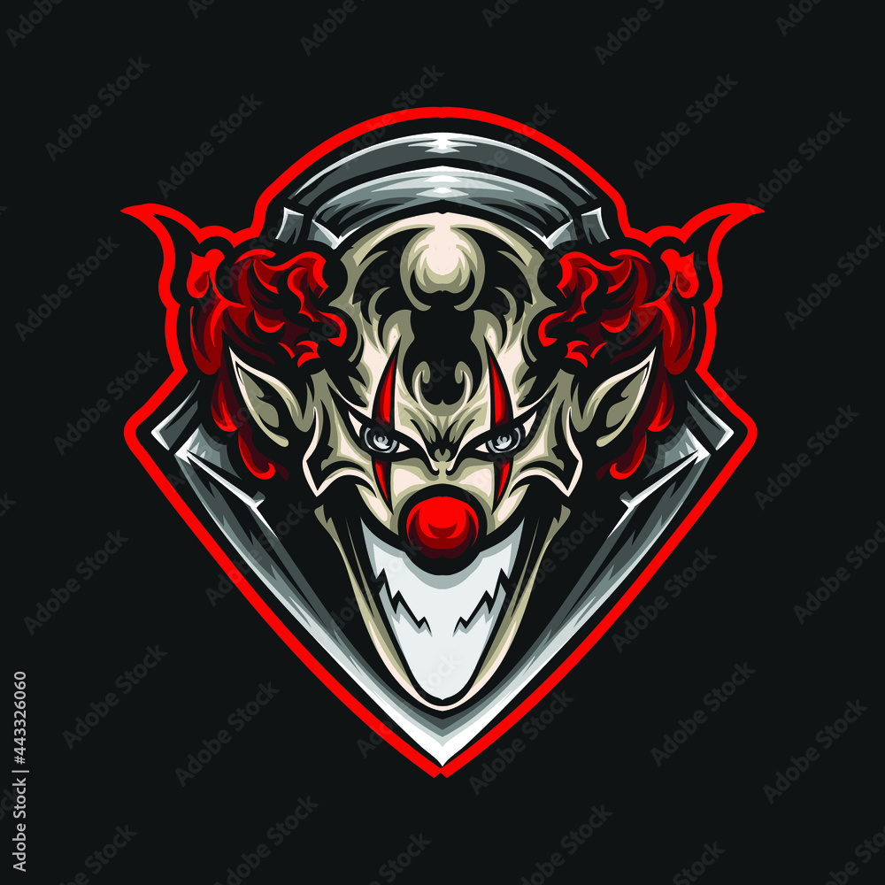 artwork illustration mascot logo clown Stock Vector | Adobe Stock