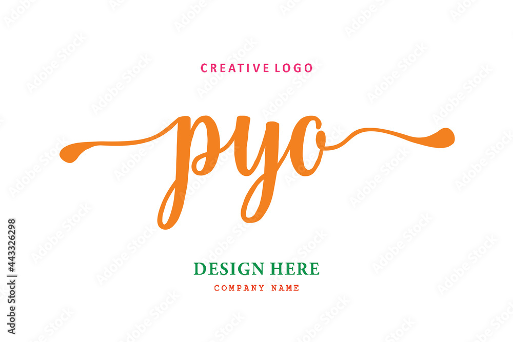 PYO lettering logo is simple, easy to understand and authoritative ...