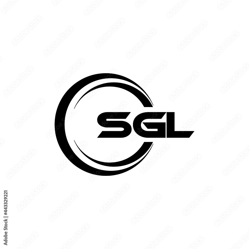 SGL letter logo design with white background in illustrator, vector ...
