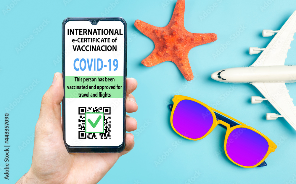 Coronavirus vaccination certificate or vaccine passport for travellers ...