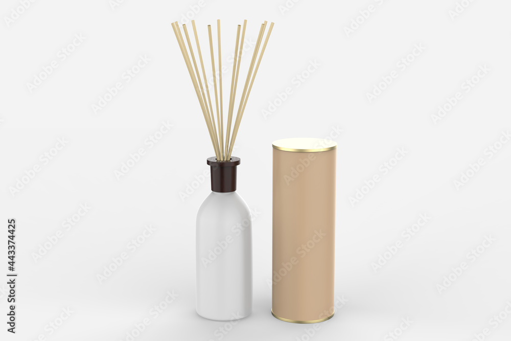Wooden aroma sticks in glass jar glyph icon. Liquid perfume oil black ...