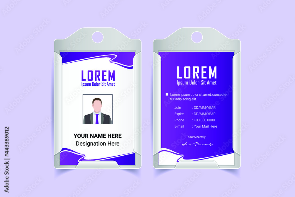 Corporate Employee ID Card Design. Luxury, Modern, Elegant ...