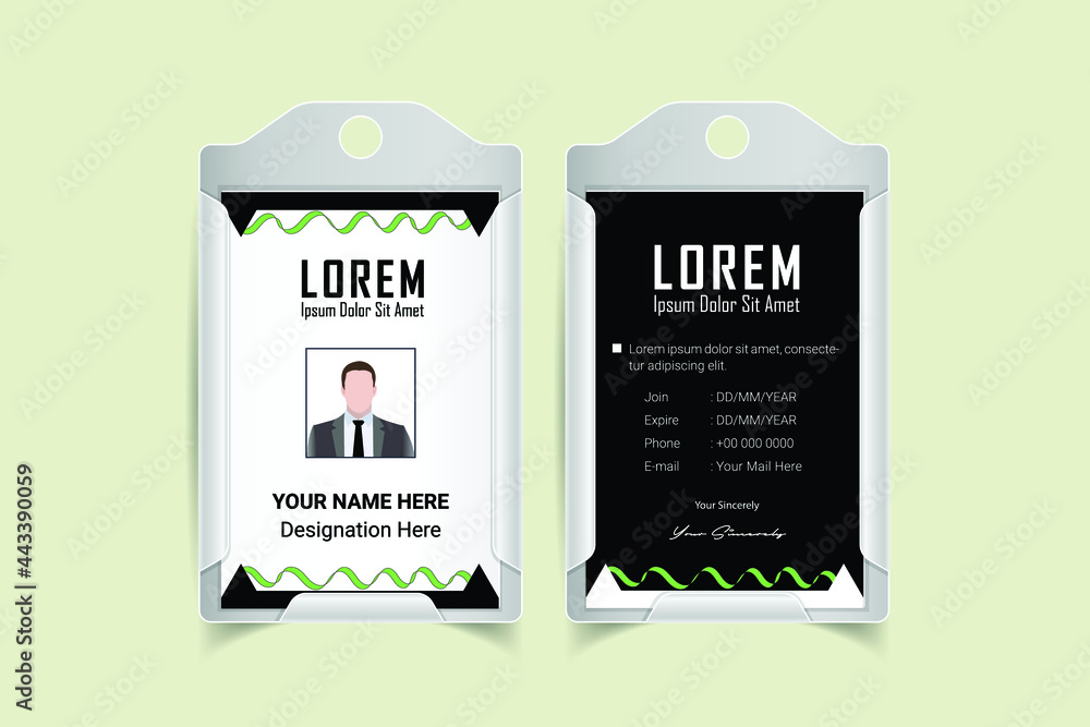 Corporate Employee ID Card Design. Luxury, Modern, Elegant ...