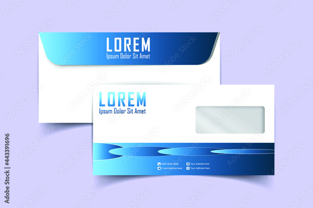 Vecteur Stock DL Envelope template. DL size envelope template ...