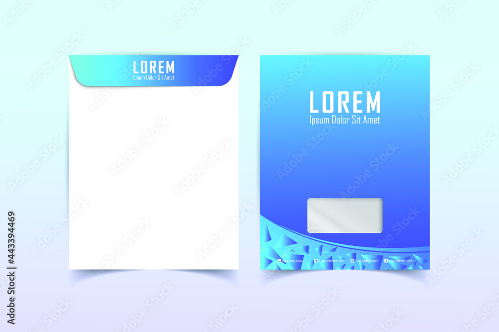 Envelope design A4 Size with front and back. Luxury, Modern, Elegant ...