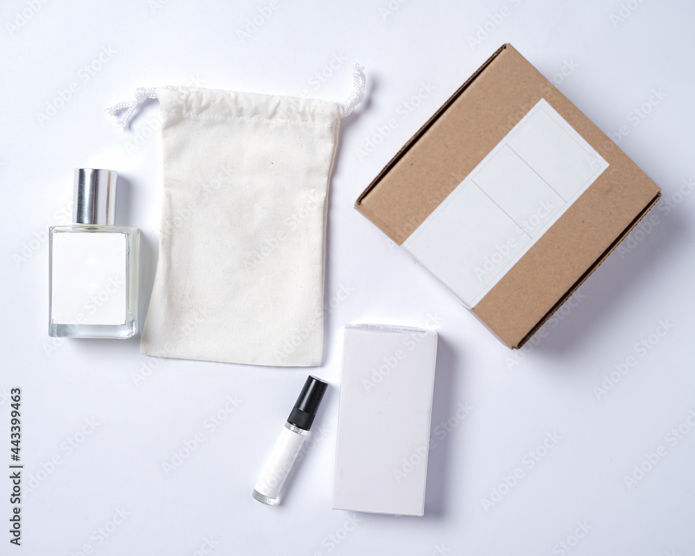 Perfume holder on a white background. Spaces for your ad. Perfume is ...
