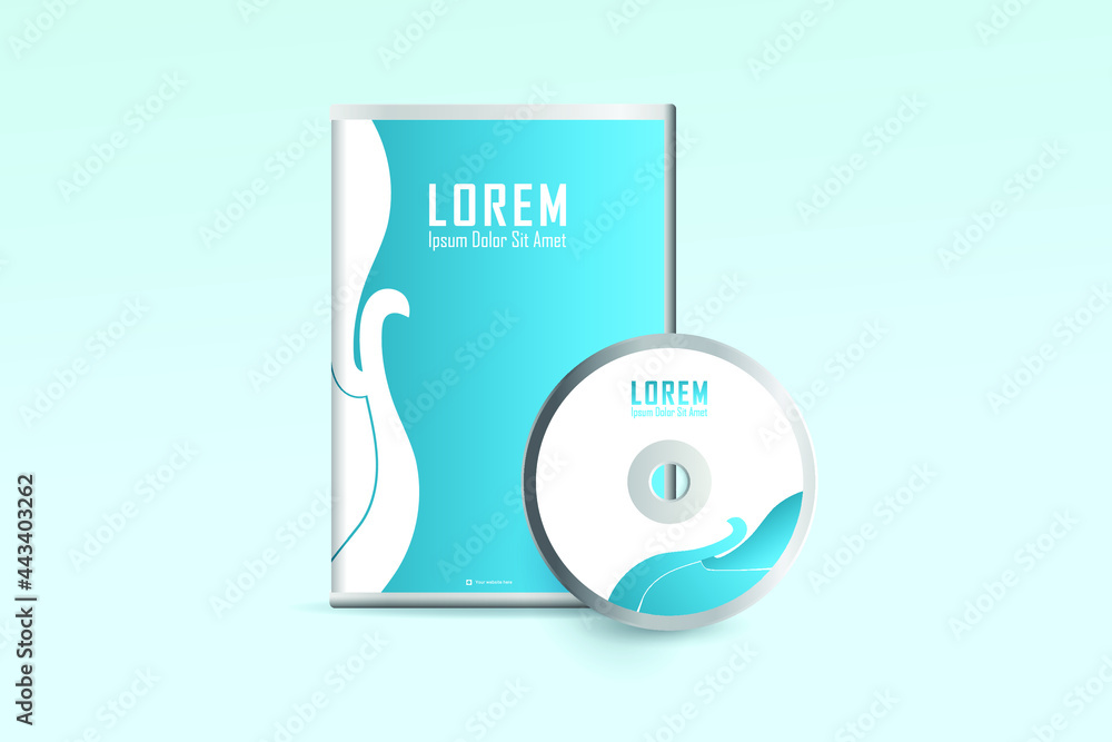 DVD cover with Disk design template. Stylized DVD Cover design template ...