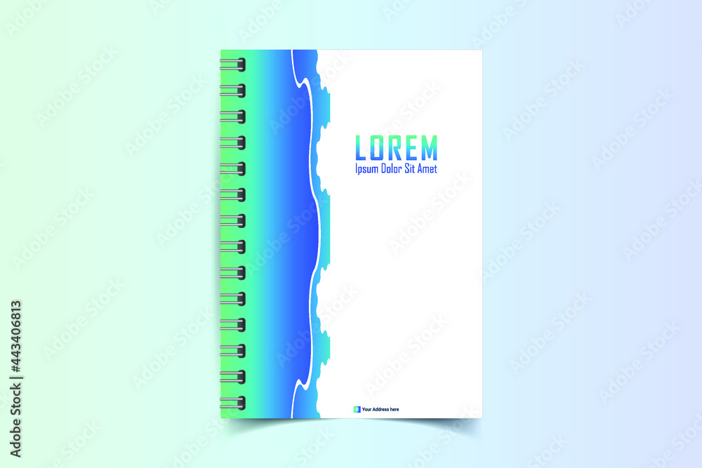 Minimal vector abstract notebook cover design. Planner and diary cover ...