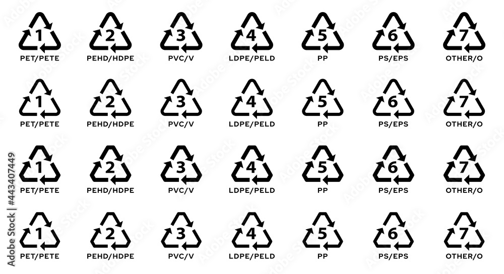 Set of badges for marking plastic. Industrial marking of plastic ...
