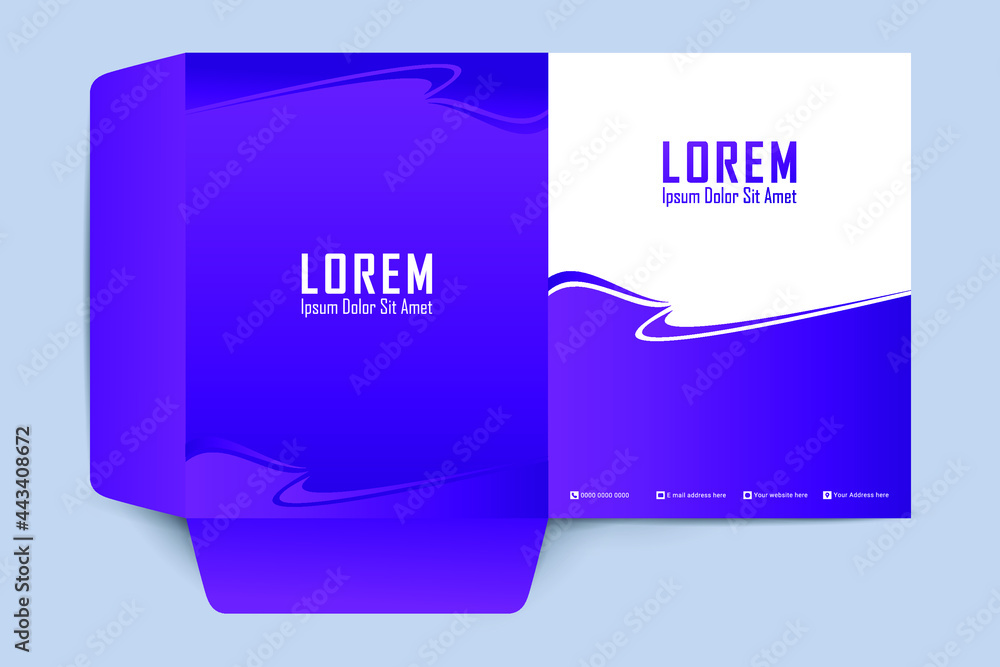 Folder design template. Cover design for folder, brochure, catalogue ...