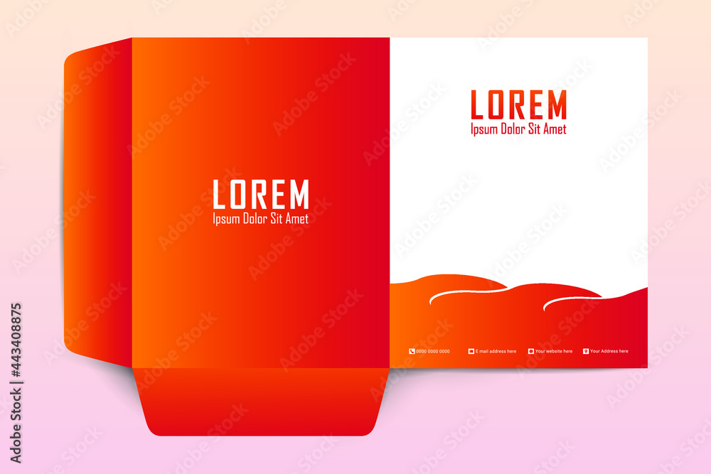 Folder design template. Cover design for folder, brochure, catalogue ...