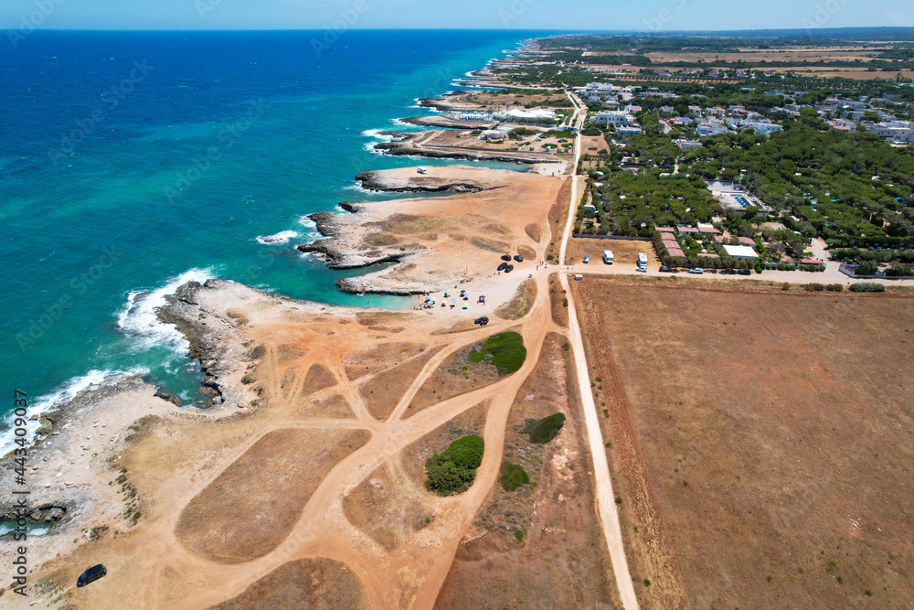 Costa Merlata, Ostuni photographed with drone from above. It offers one ...